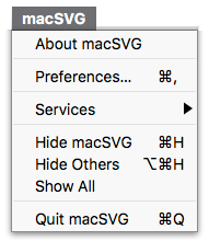 macSVG Menu Commands – macSVG